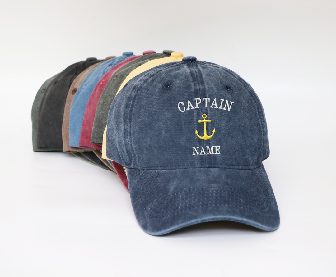 Captain Custom Embroidered Personalized CAPTAIN Dad Hat Add Your Name ...
