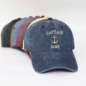 Captain Custom Embroidered Personalized CAPTAIN Dad Hat Add Your Name ...