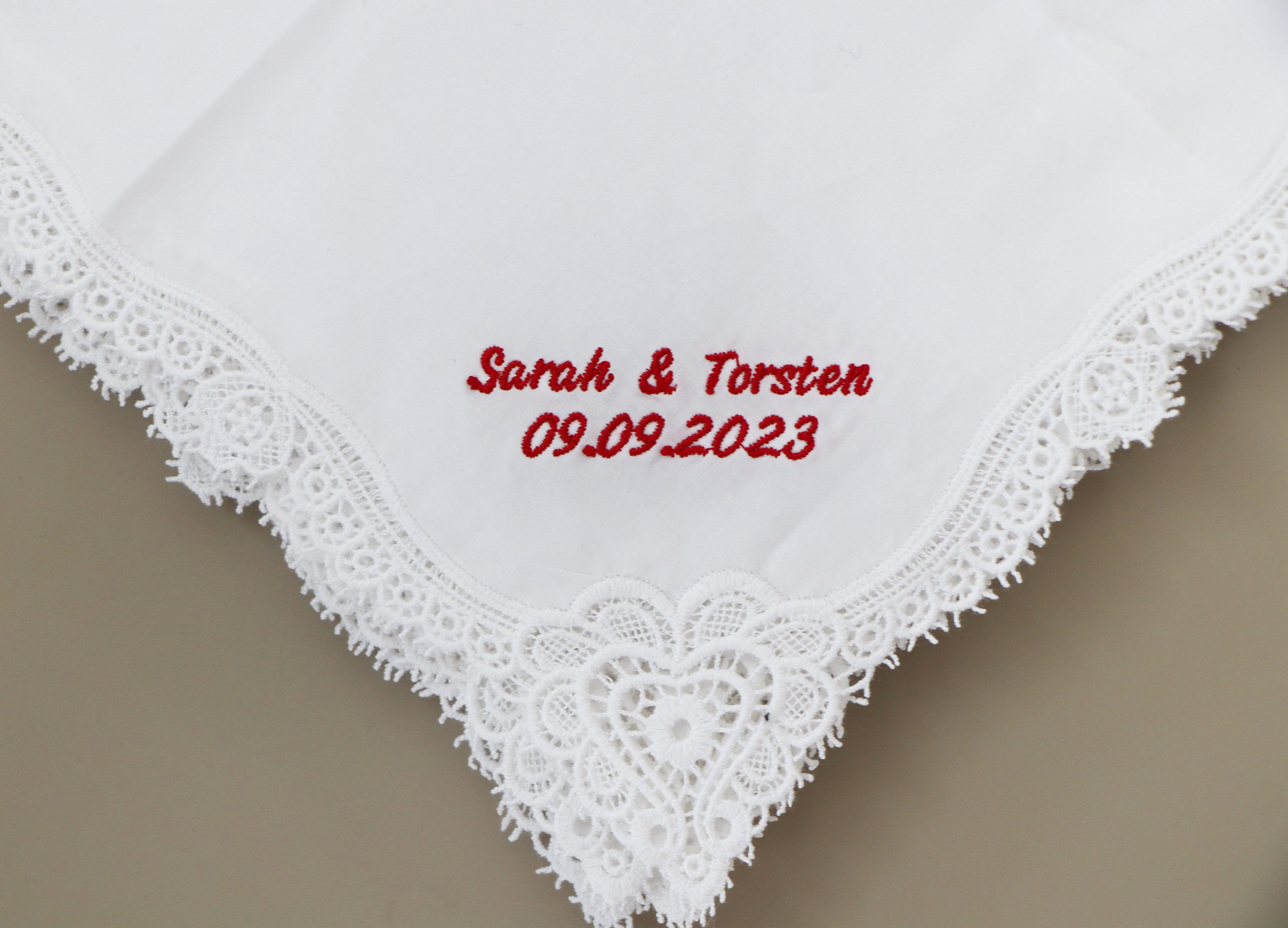 Custom Embroidered Handkerchief With Logo or Design | Threads & Honey ...