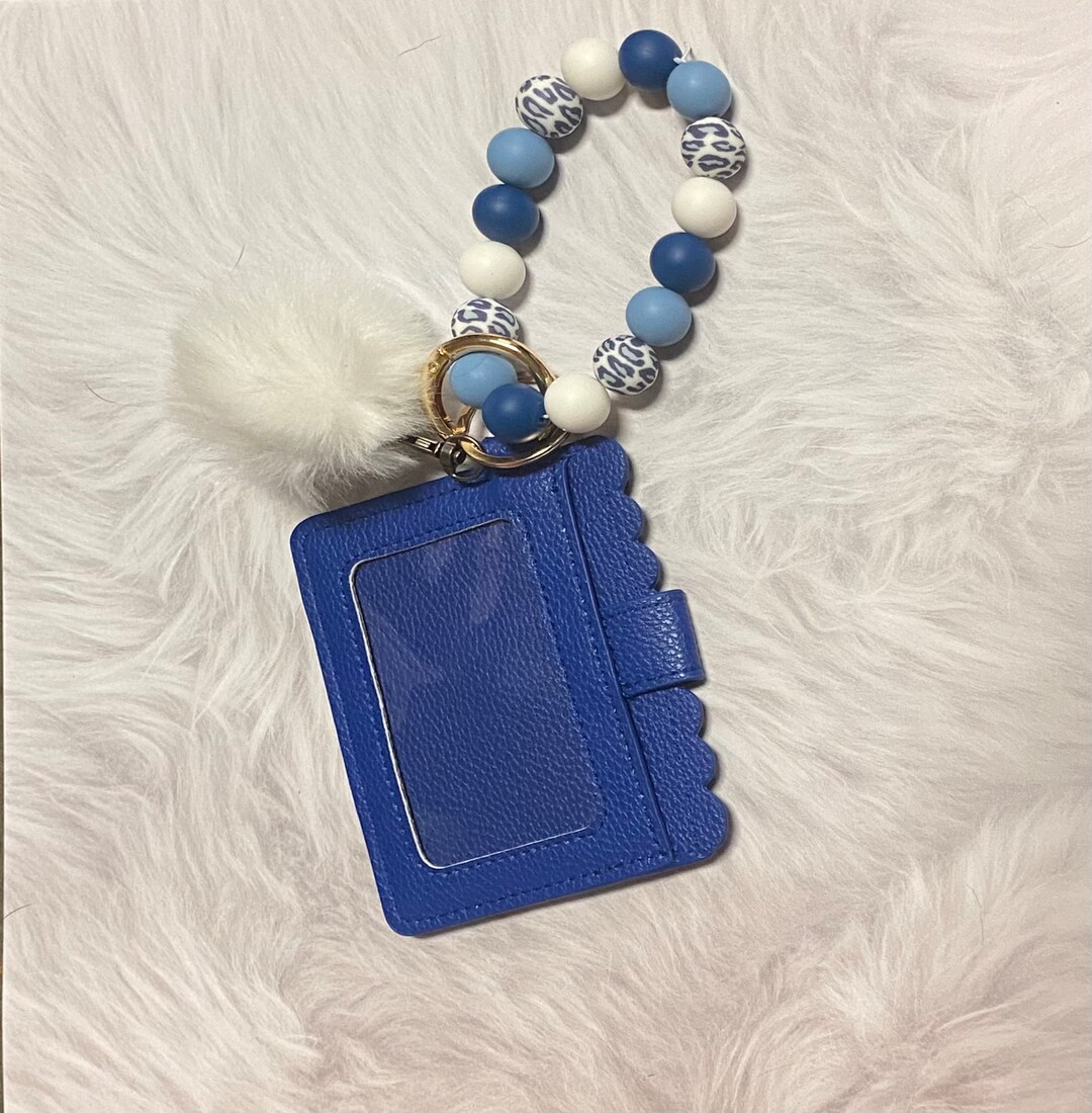 Royal Blue Wallets With Bracelet and Pompom. - Etsy