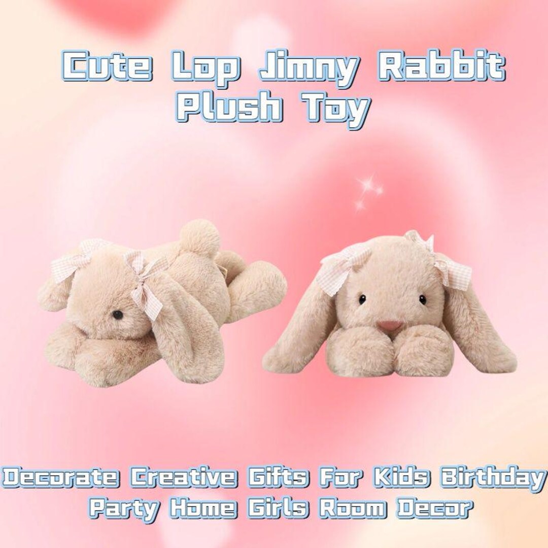 13.77in Cute Lop-eared Rabbit Plush Toy - Soft Long-ear Bunny Doll for ...