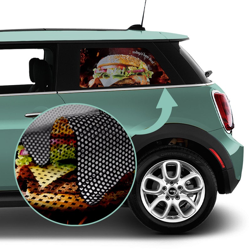 Custom Window Perforated Vinyl Decal Sticker, One Way Vision See ...