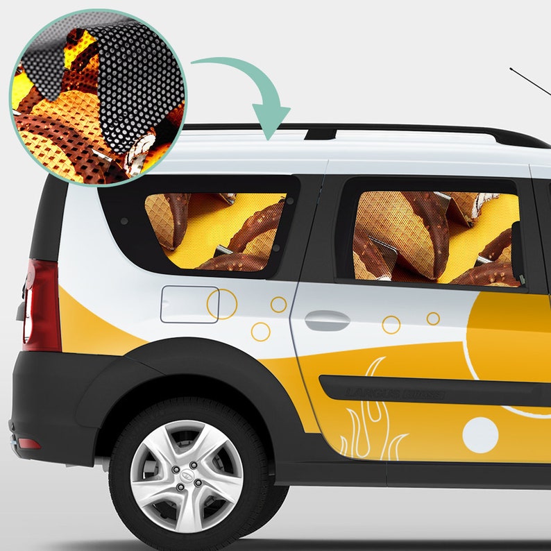 Custom Window Perforated Vinyl Decal Sticker, One Way Vision See ...