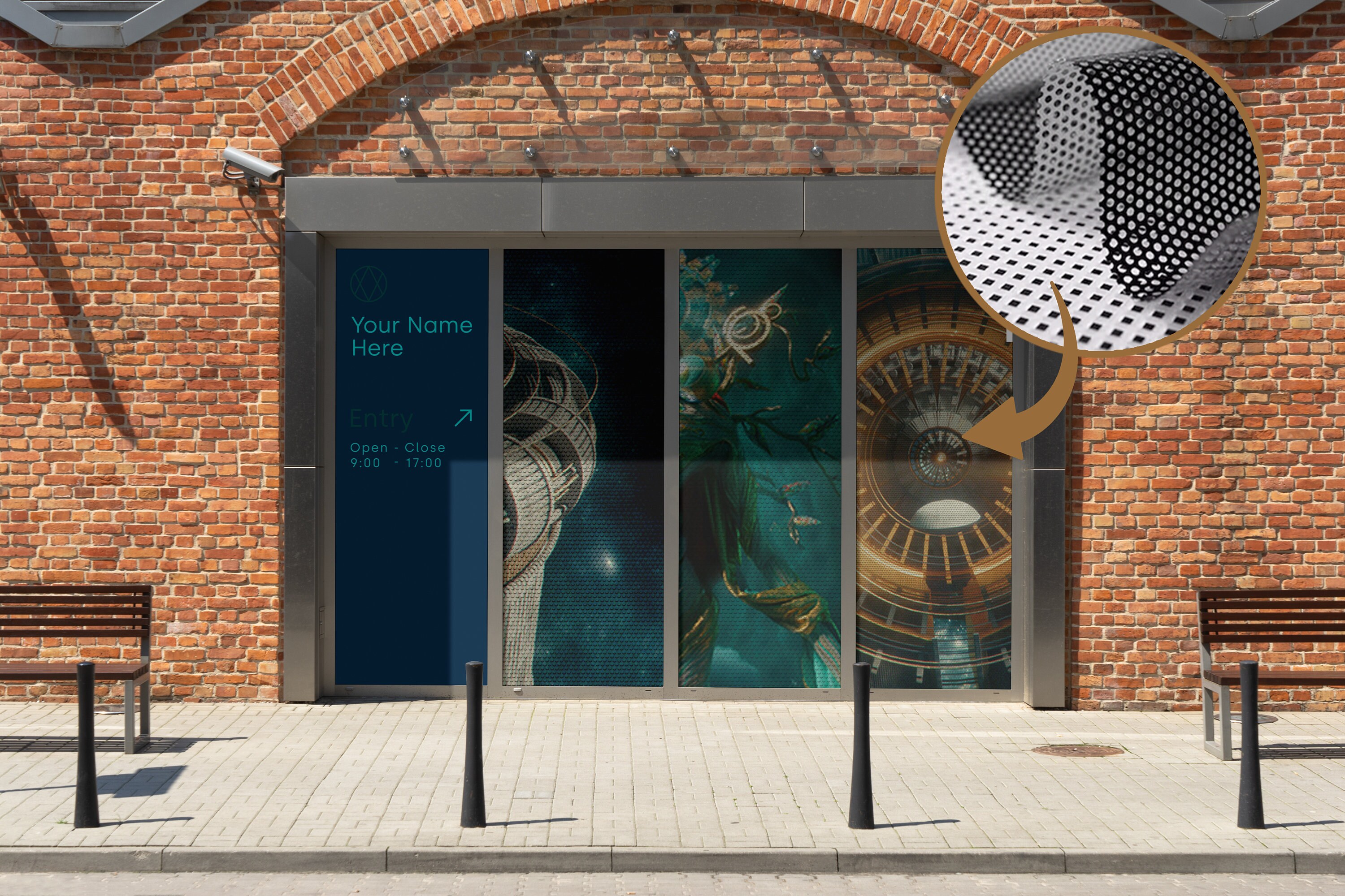 Custom Window Perforated Vinyl Decal Sticker, One Way Vision See ...