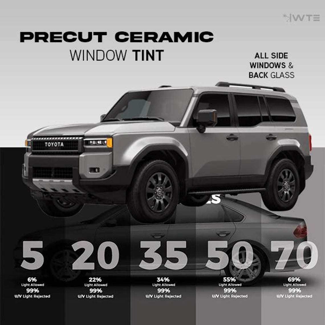 Precut Ceramic Window Tint Kit Customized for Any Make and Model ...