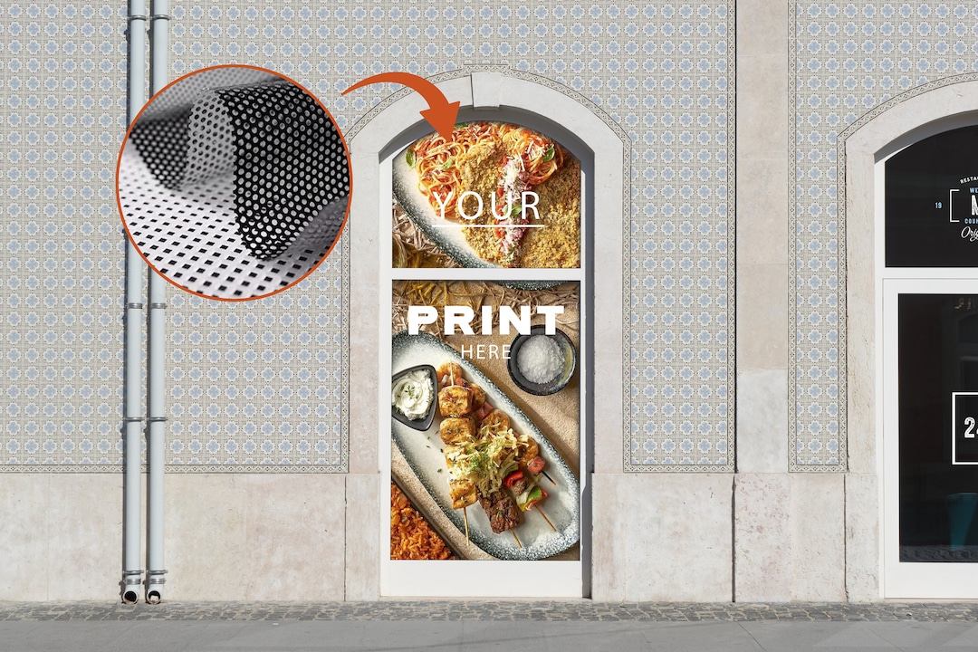 Custom Window Perforated Vinyl Decal Sticker, One Way Vision See ...