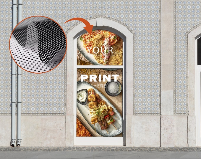 Custom Window Perforated Vinyl Decal Sticker, One Way Vision See ...