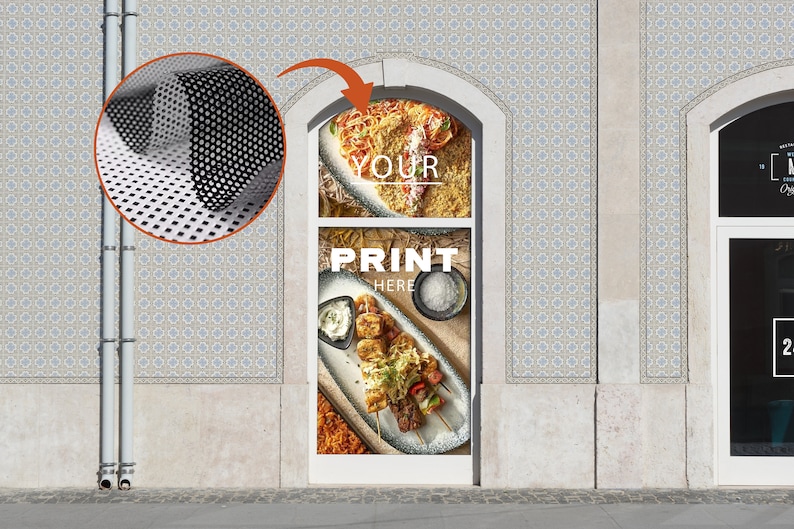 Custom Window Perforated Vinyl Decal Sticker, One Way Vision See ...