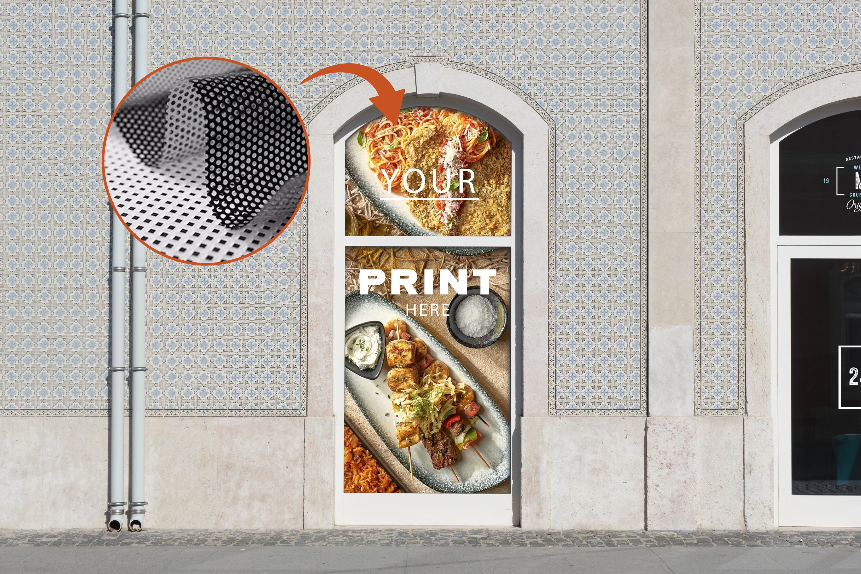 Custom Window Perforated Vinyl Decal Sticker, One Way Vision See ...