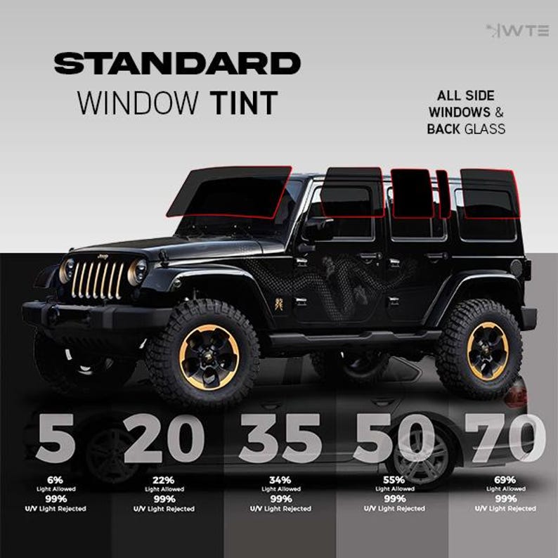 Precut Standard Window Tint Kit Customized for Any Make and Model ...