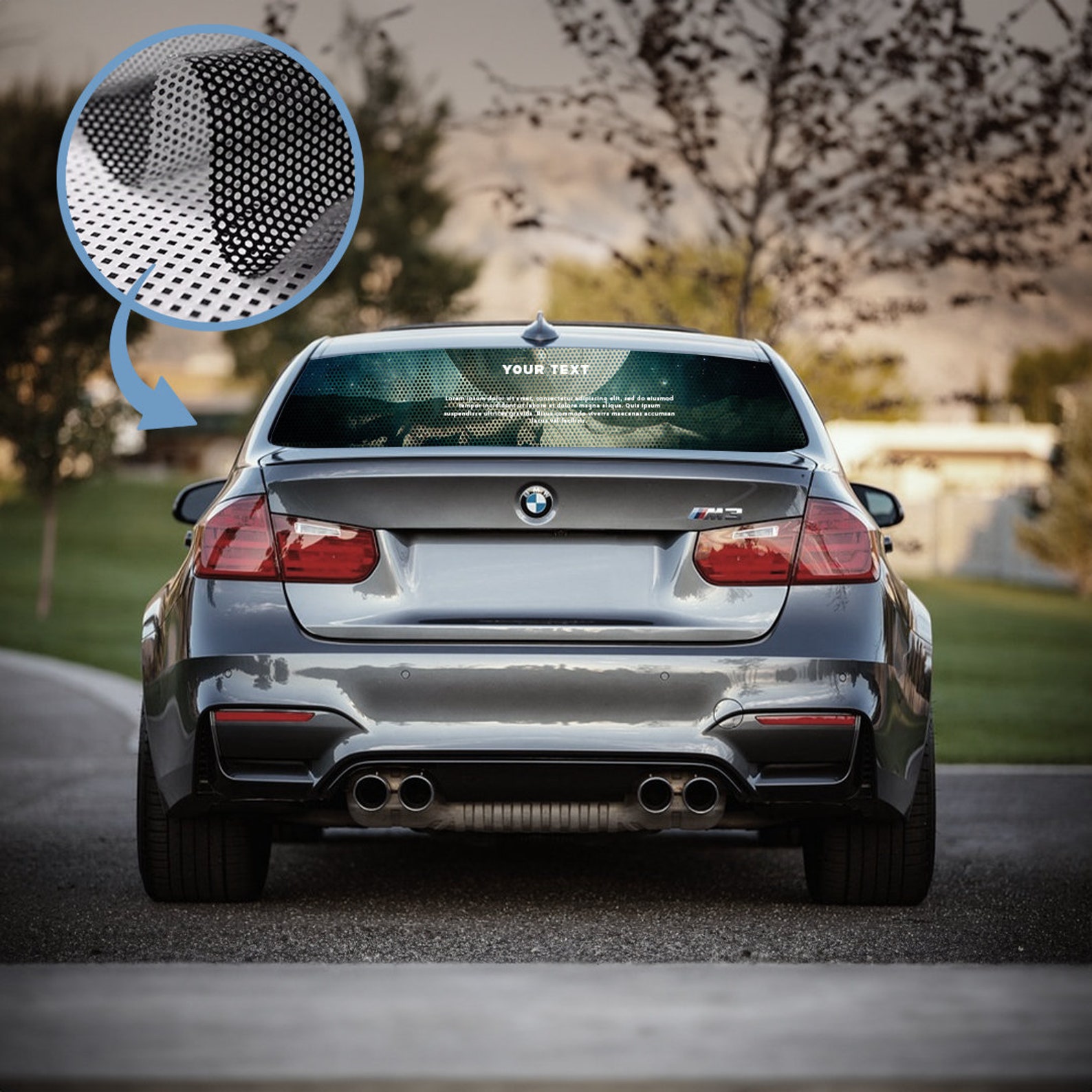 Custom Window Perforated Vinyl Decal Sticker, One Way Vision See ...