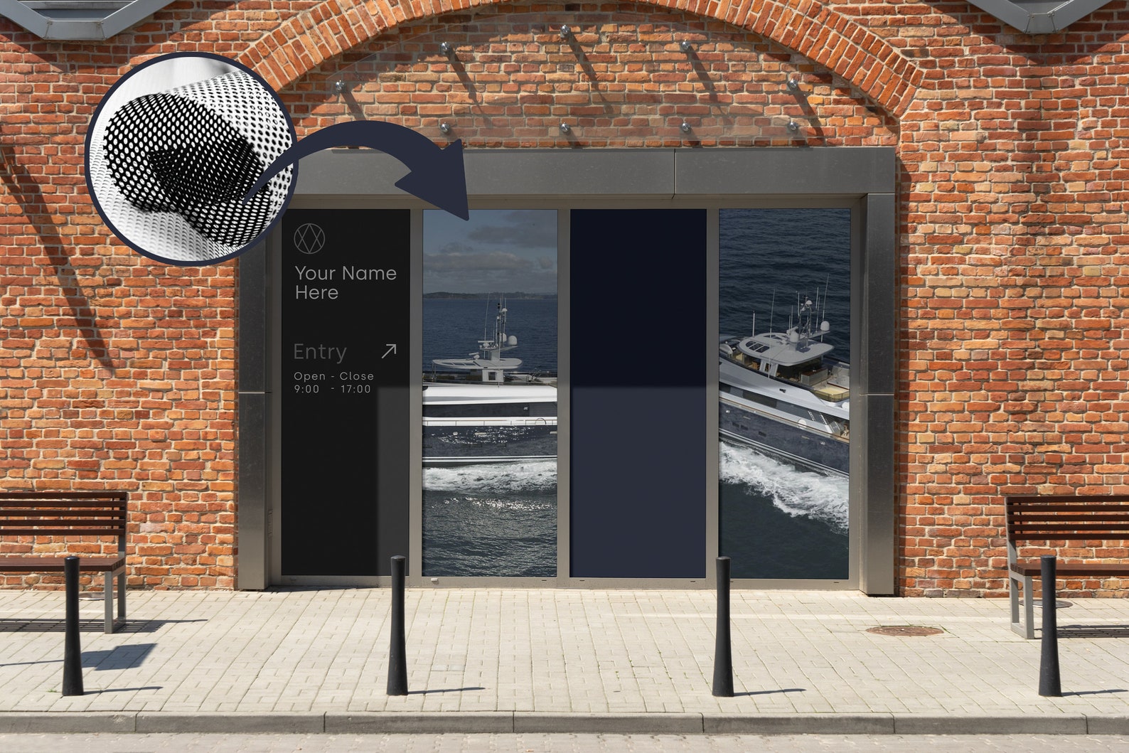 Custom Window Perforated Vinyl Decal Sticker, One Way Vision See ...