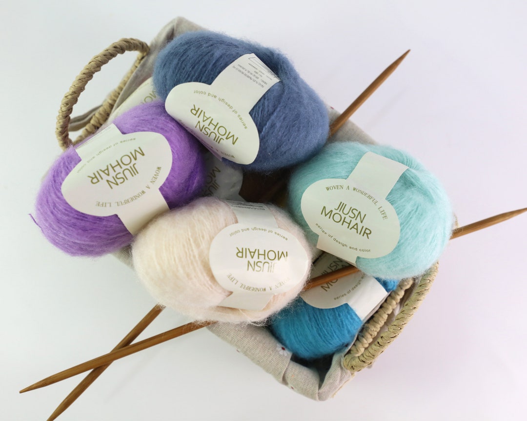 Soft Kid Mohair Wool Yarn, 38 Colors Mohair Lace Yarn, 25 Grams for ...