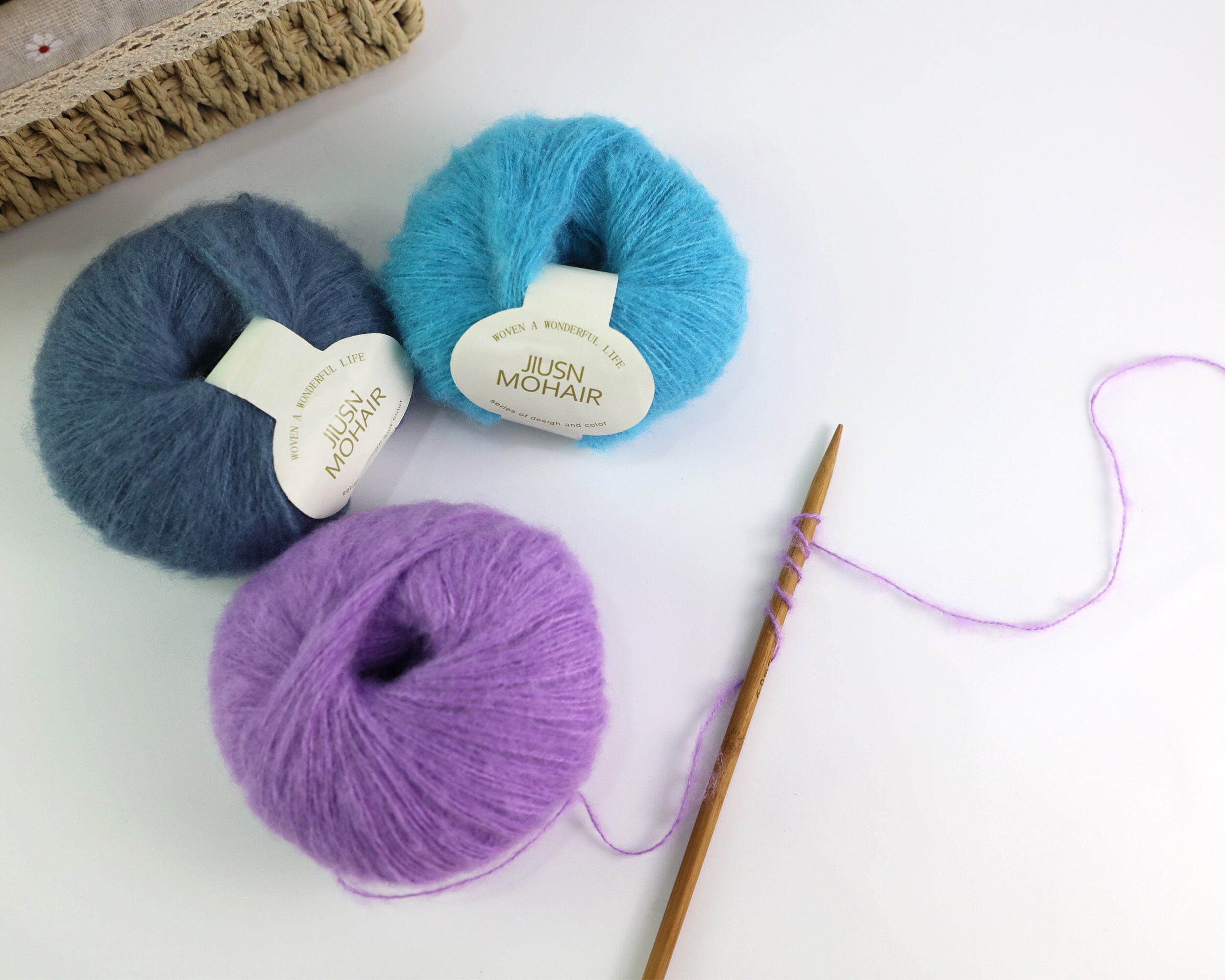 Soft Kid Mohair Wool Yarn, 38 Colors Mohair Lace Yarn, 25 Grams for ...