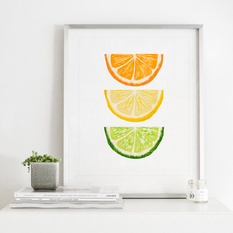 Orange Lemon Lime- Digital Printable Wall Art, Digital Download Art ...