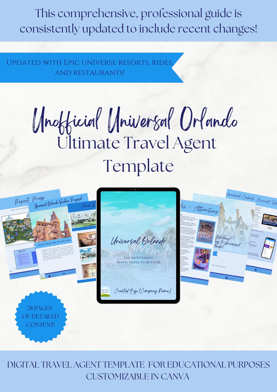 The Ultimate Universal Orlando Travel Agent Template- NEW in 2026! - Etsy