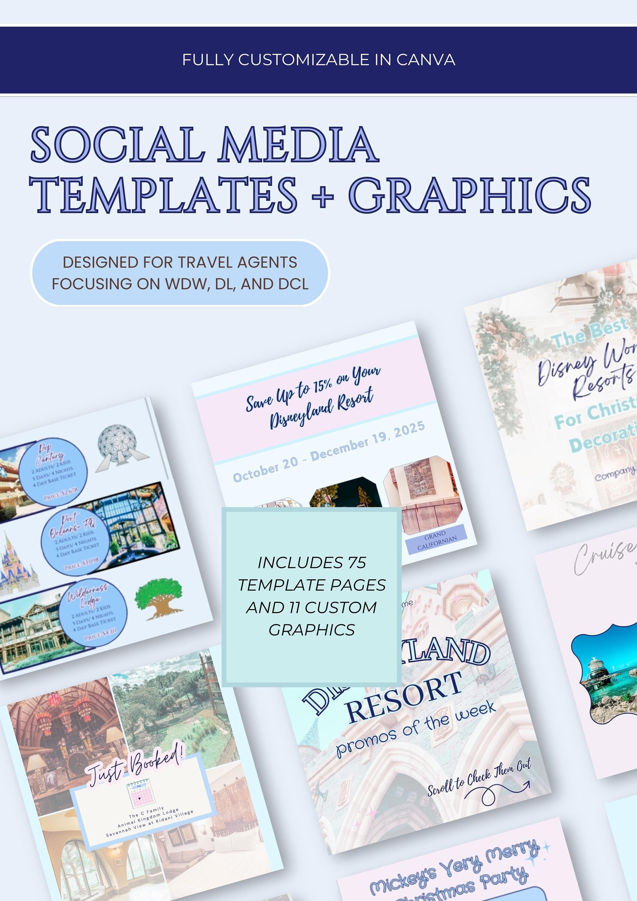 Social Media Templates + Custom Graphics - Focused on WDW, DL, and DCL ...