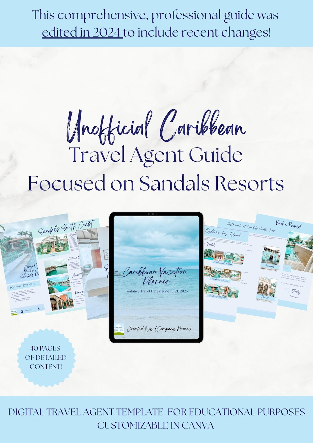 Caribbean Vacation Guide- Focused on Sandals - Etsy