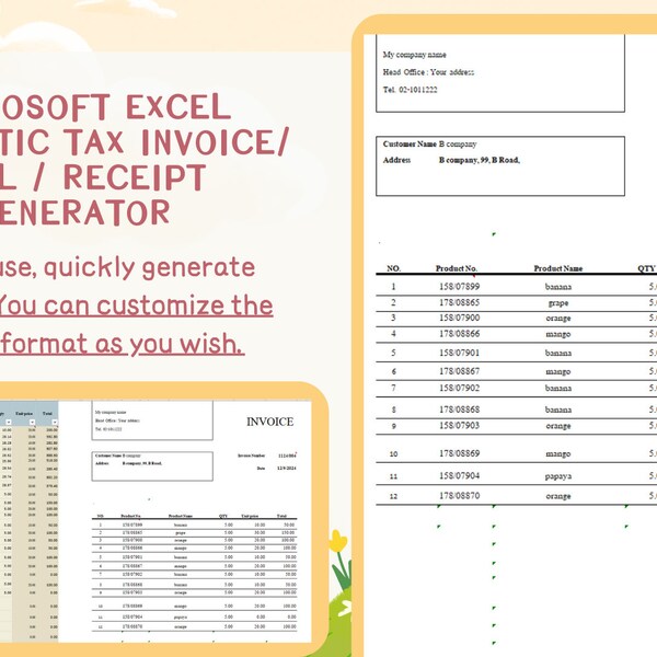 Invoice Generator Template - Etsy