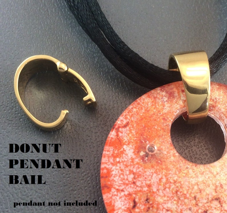 Gold Vermeil Donut Pendant Bail 6mm X 14mm Highly Polished 14K GV ...