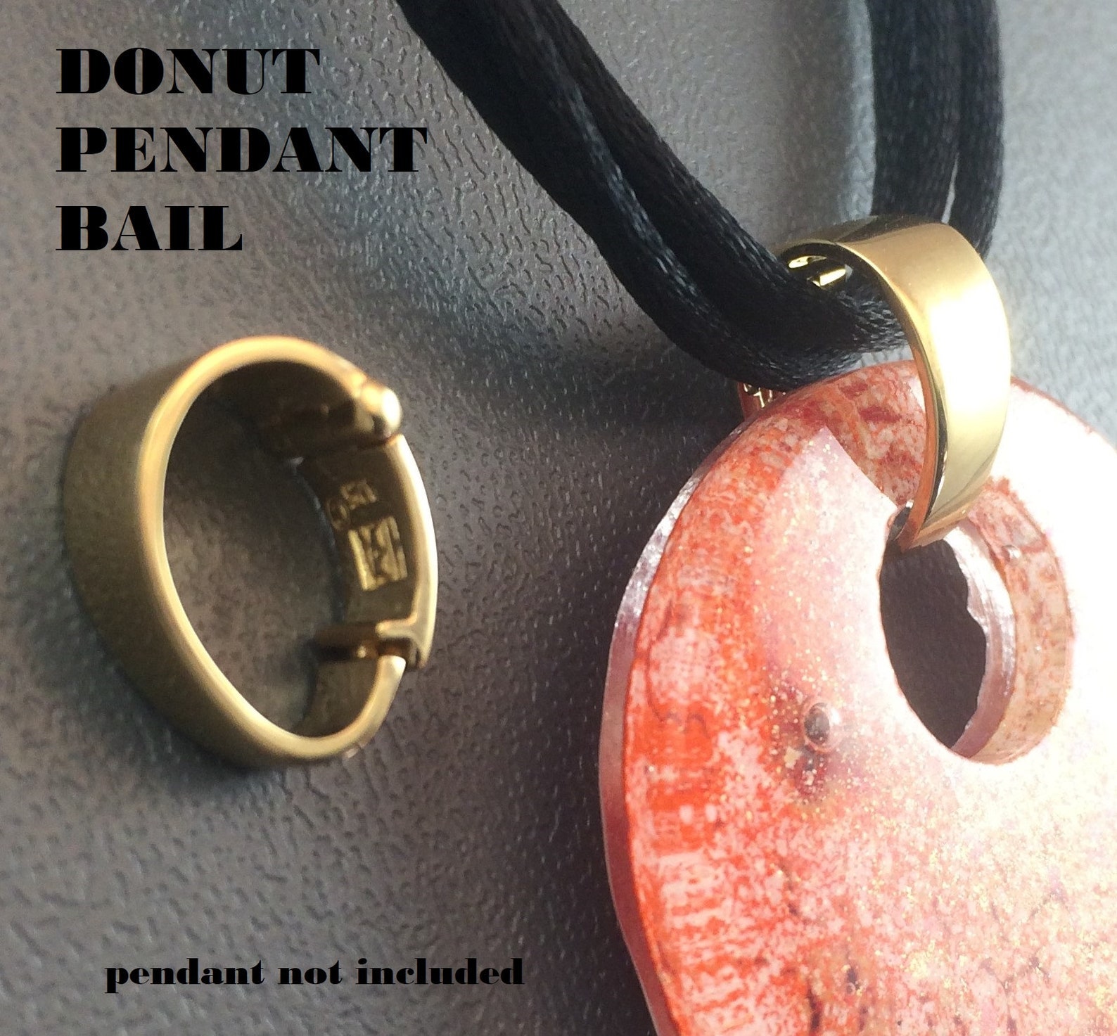 Gold Vermeil Donut Pendant Bail 6mm X 14mm Highly Polished 14K GV ...