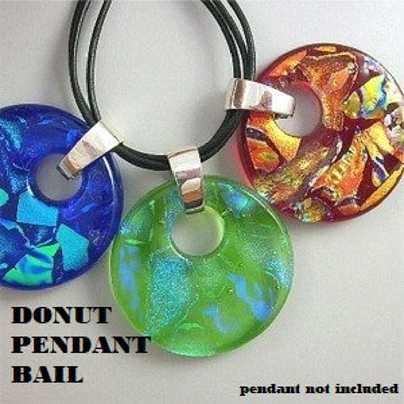 Sterling Silver Donut Pendant Bail 6mm x 14mm .925 Highly | Etsy