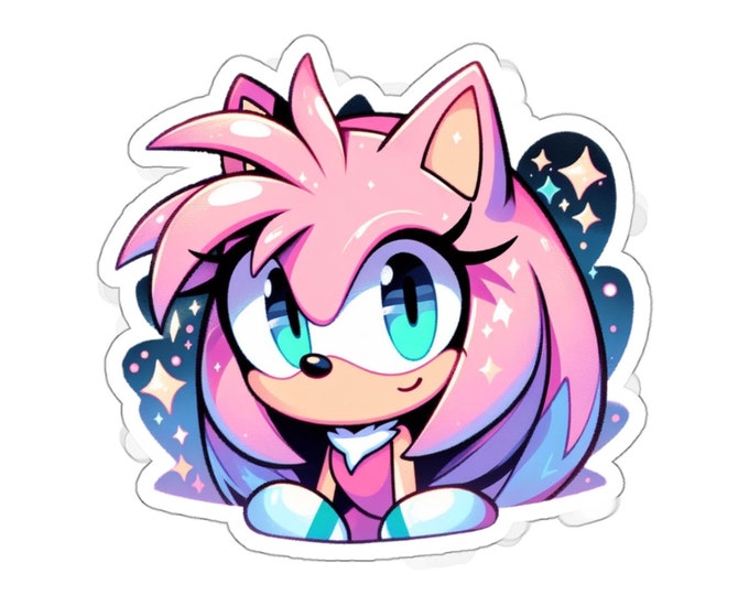 Sonic & Amy Rose Sonic the Hedgehog Sticker, Laptop Sticker, Water ...