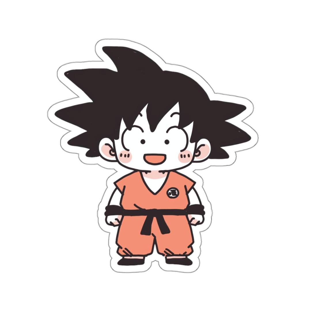 Chibi Goku Sticker Cute Anime Character Vinyl Decal - Etsy