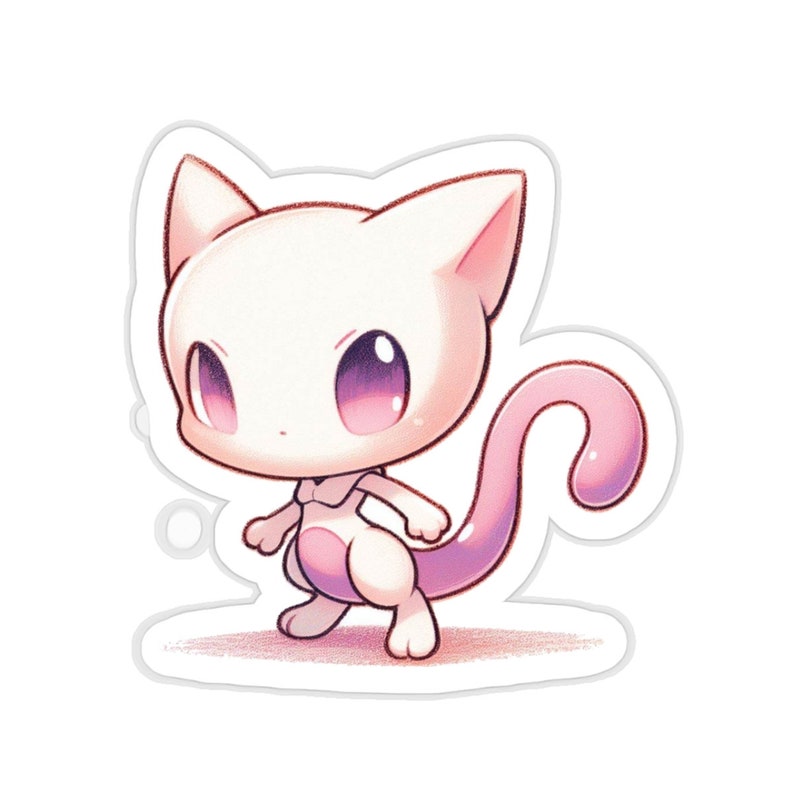 Chibi Mewtwo Cute Vinyl Sticker - Etsy