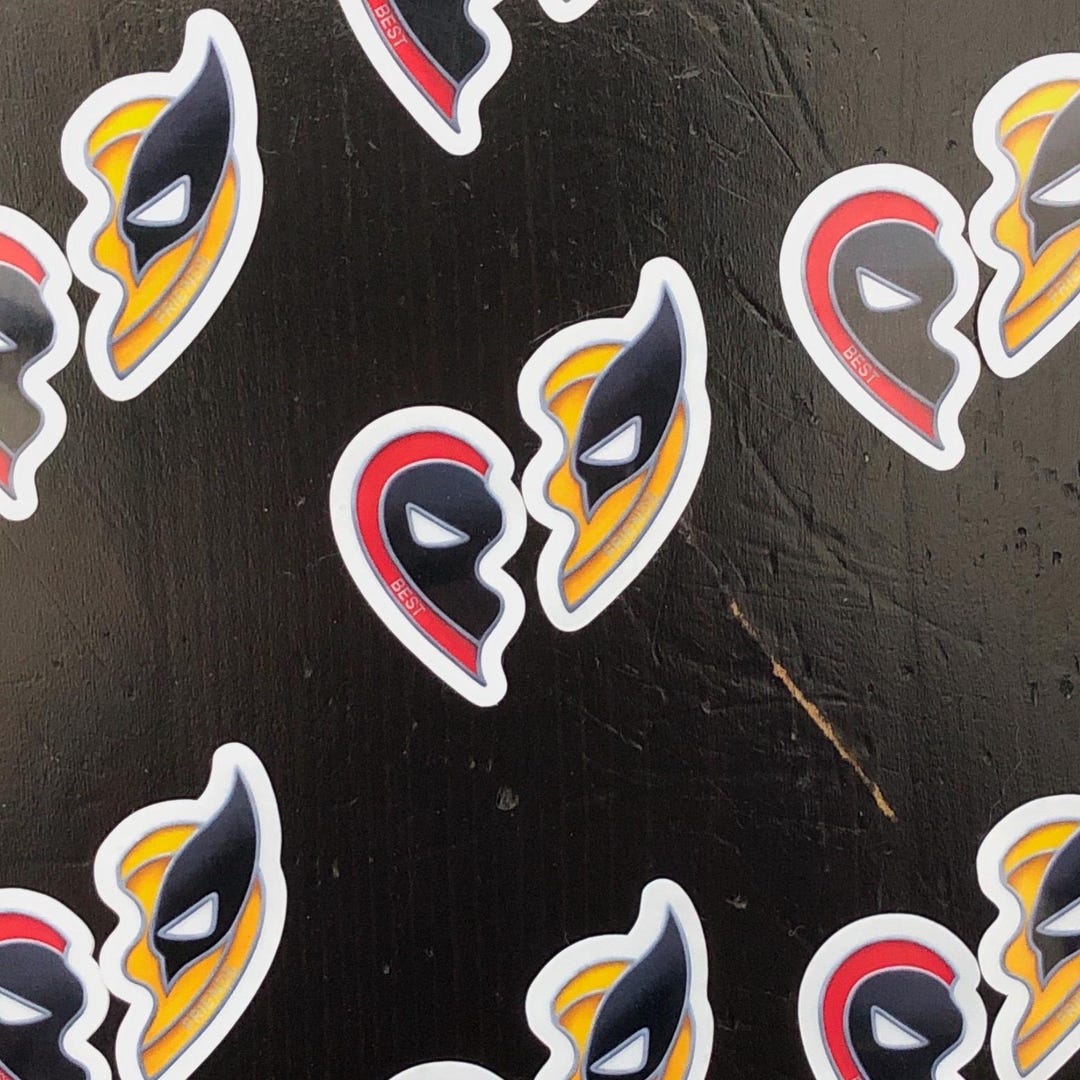 Deadpool and Wolverine Friendship Stickers | Water Resistant Vinyl ...