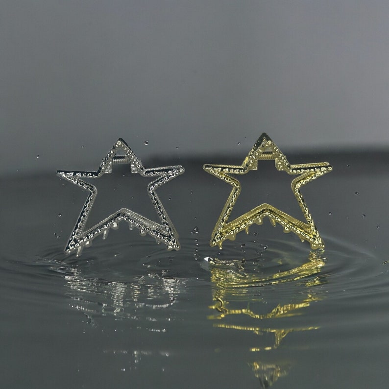 Y2K Metal Star Claw Clips, Sturdy Hair Claw, Cute Claw Clip, Thick Thin ...