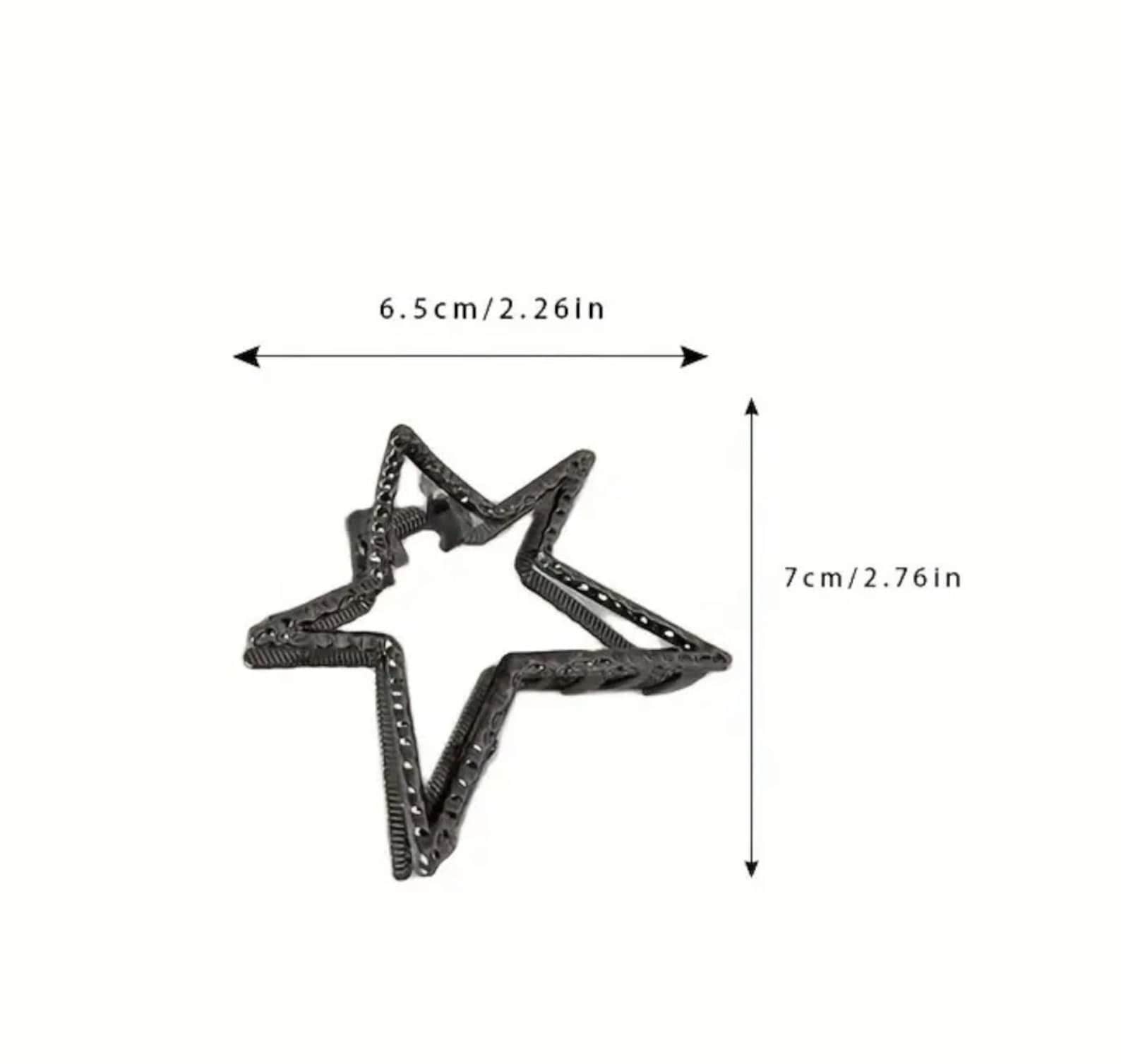 Y2K Metal Star Claw Clips, Sturdy Hair Claw, Cute Claw Clip, Thick Thin ...