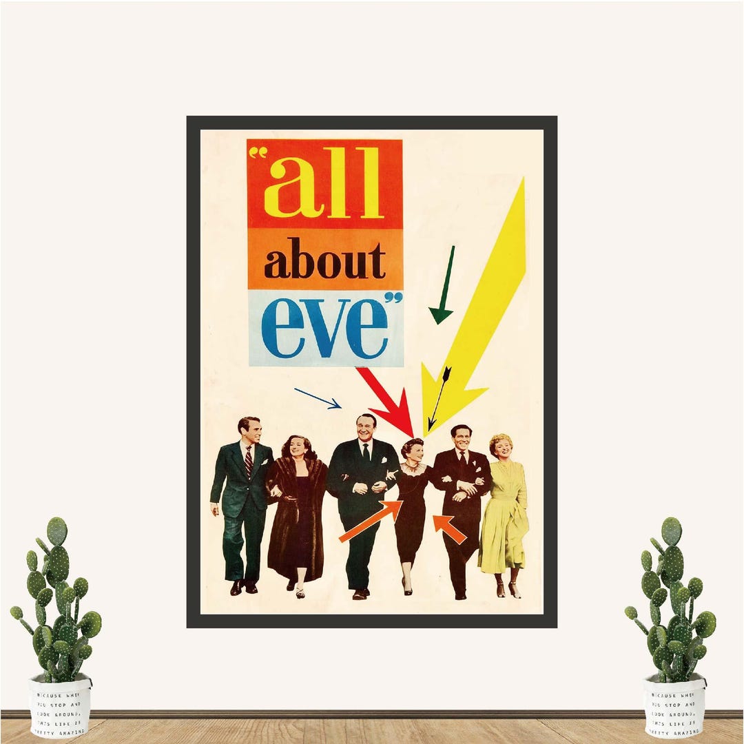 All About Eve Movie Poster, Canvas Wall Art, Personalized Gift, Home ...