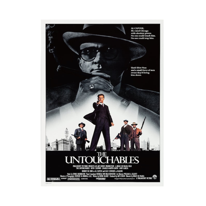 The Untouchables 1987 Movie Poster, Canvas Wall Art, Personalized Gift ...