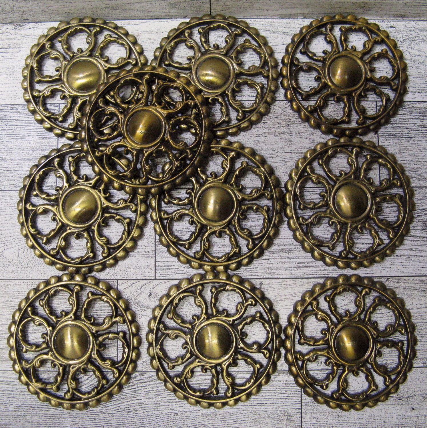 Vintage Drapery Tie Backs, Lot of 10 Medallions, WTW Providence Rhode ...