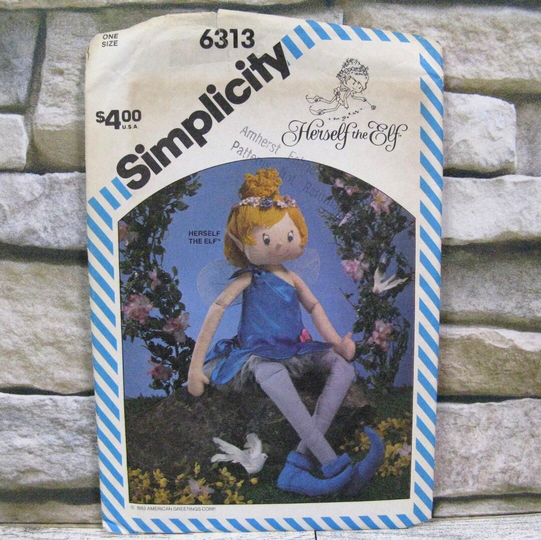 Simplicity 6313, Sewing Pattern, Herself the Elf Cloth Doll, Vintage ...