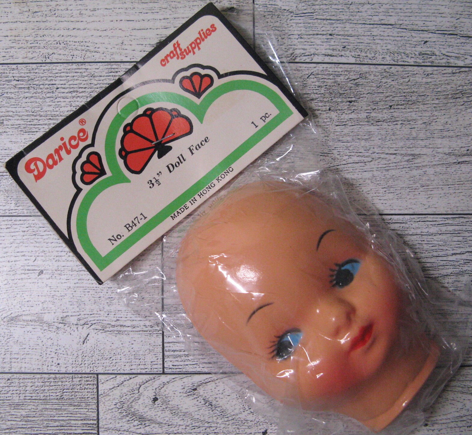 Vintage Doll Face, 3 1/2 Plastic Doll Face, Lot of 5, Made in Hong Kong ...