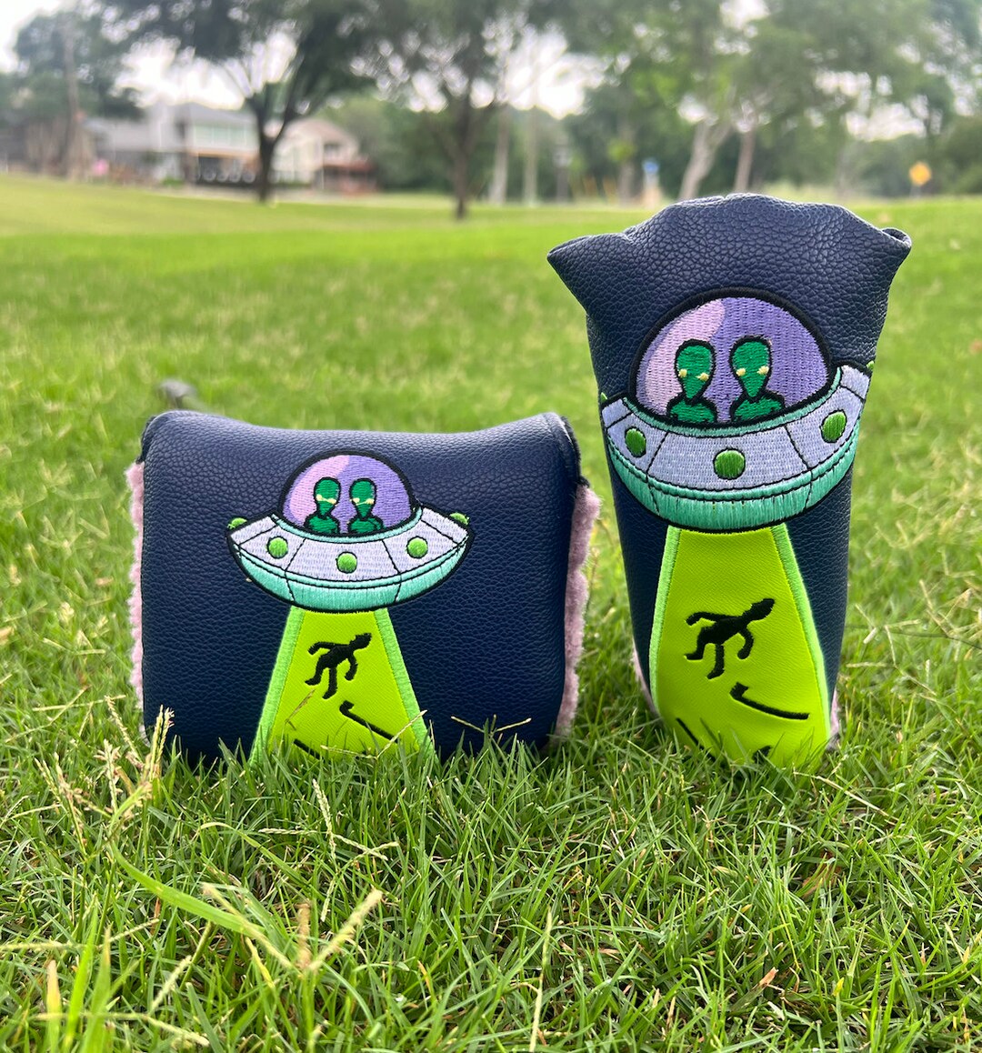 Alien Invasion Mallet Putter Cover Space Headcover Alien Putter Cover ...