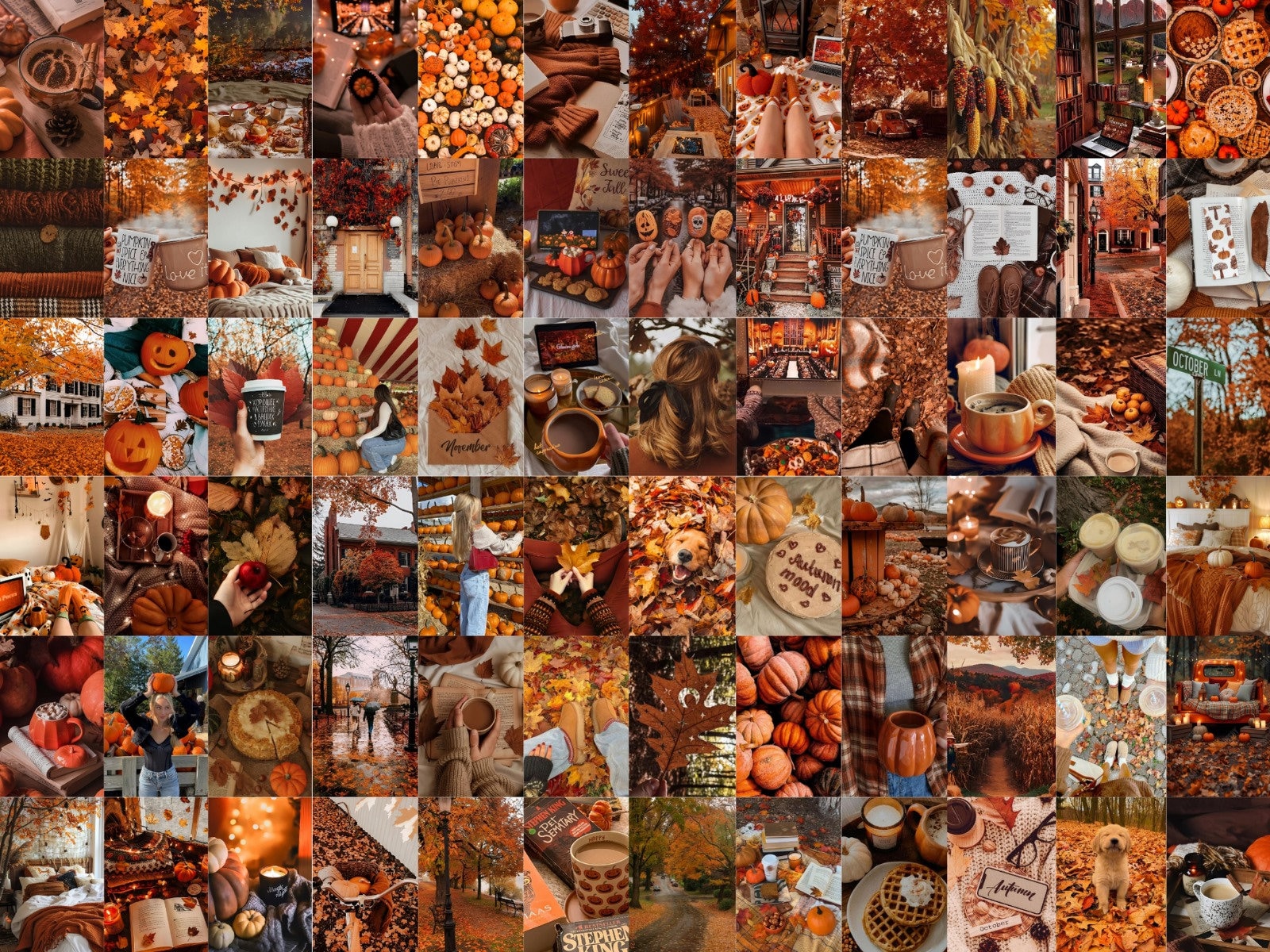 Autumn Collage Kit, Pumpkin Spice Decor (digital Download - Etsy