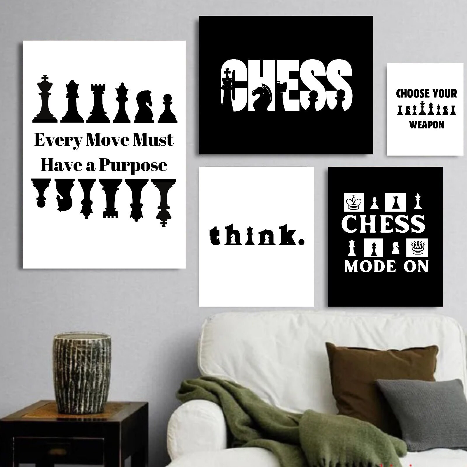 Chess Decor, Chess Poster, Chess Print, Chess Art, Chess Gift, Chess ...