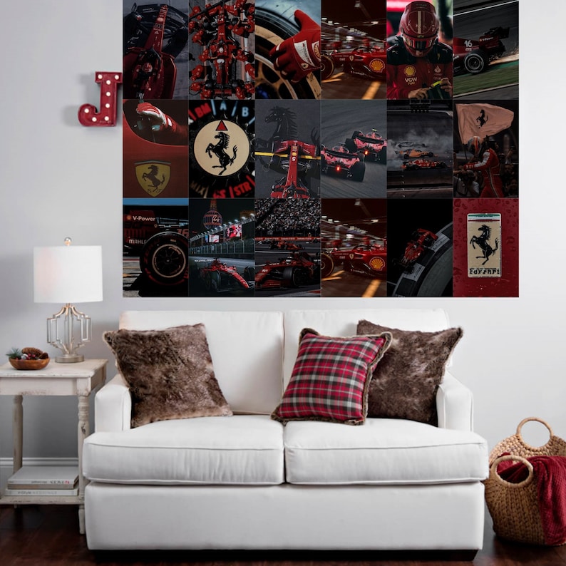 F1 Aesthetic Photo Collage, Ferrari Formula 1 Poster, Formula 1 Gift ...