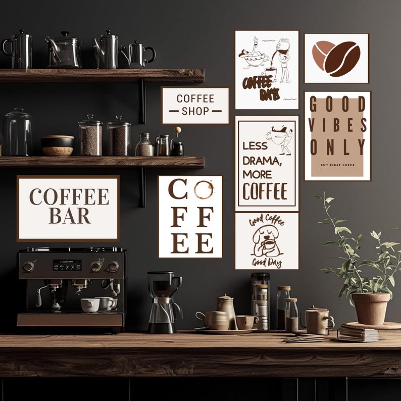 Coffee Wall Art Mega Bundle | Set of 45 Coffee Posters | Coffee Prints ...