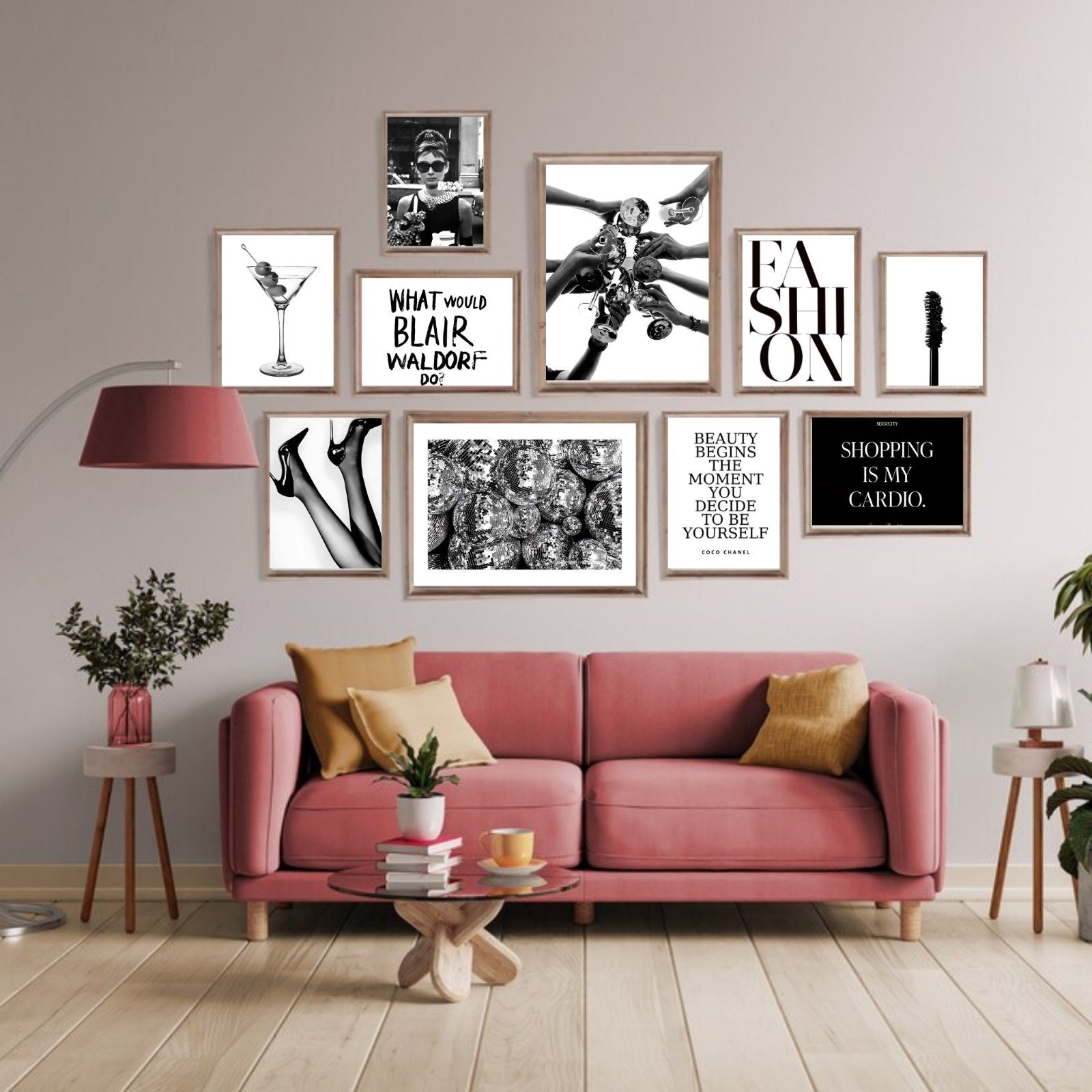 20 PCS Luxury Fashion Posters | Designer Wall Art Canvas | Black and ...