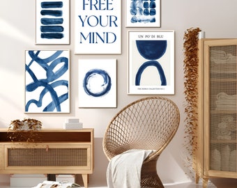 Preppy Blue Wall Art - Etsy