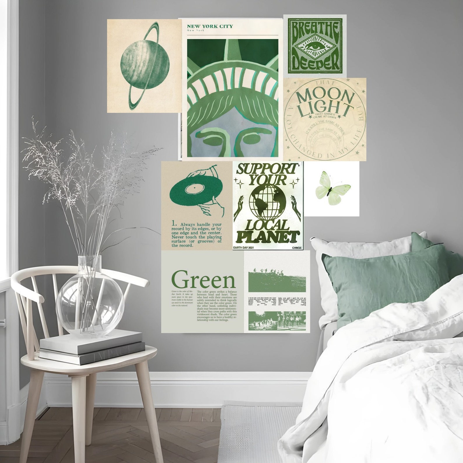 16 PCS Aesthetic Vintage Wall Collage Kit | Teen Girl Retro Photo ...
