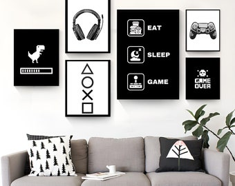 Video Game Art, Game Room Decor, Video Game Controllers Print, Gifts ...