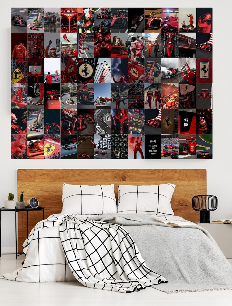 F1 Aesthetic Photo Collage, Ferrari Formula 1 Poster, Formula 1 Gift ...