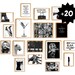 20 PCS Luxury Fashion Poster Set: Black & White Brand Prints (digital ...