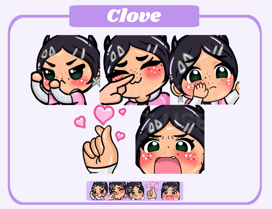 Valorant Clove Emotes - Cell Shaded - Etsy