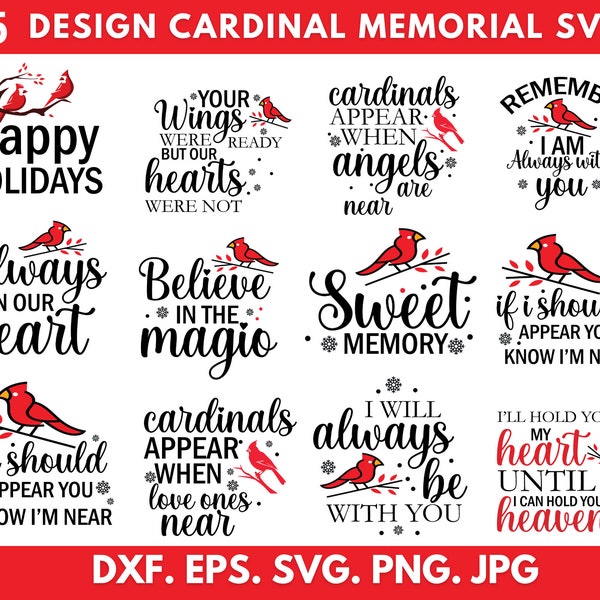 Memorial Cardinal Svg - Etsy